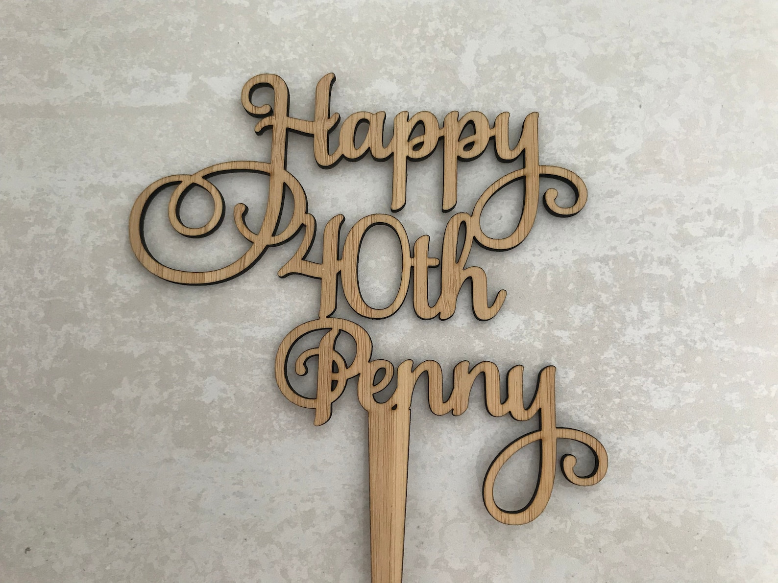 Wooden Cake Topper 40 Cake Topper Custom Cake Topper | Etsy