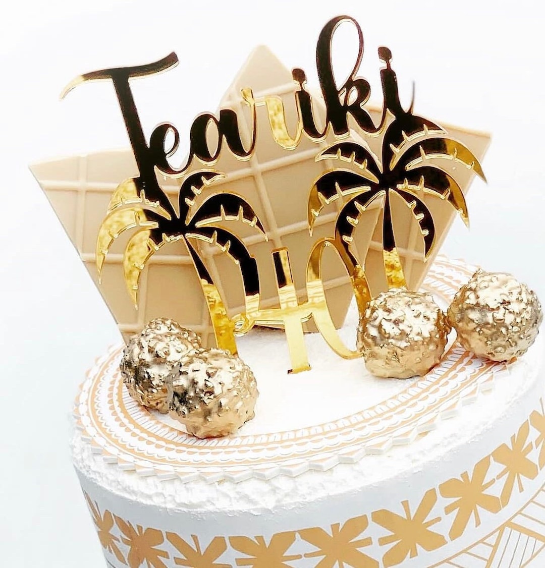 Palm Tree Cake Topper, Tropical Birthday, Beach Birthday Cake Topper ...
