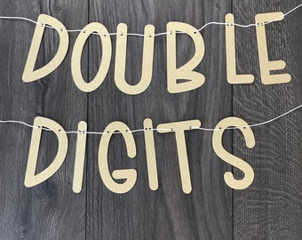 Double Digits Birthday Banner - Etsy