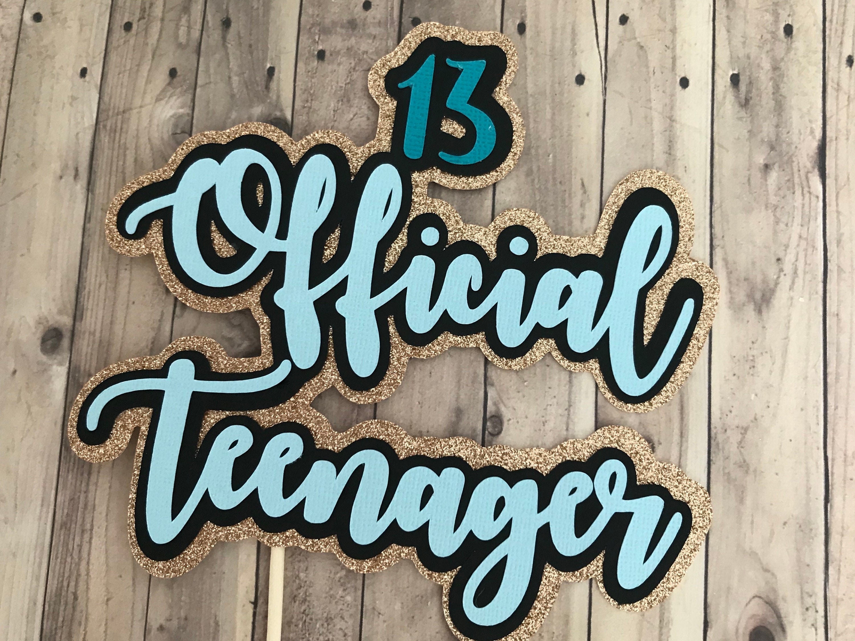 13 Official Teenager 13th Cake Topper 13th Birthday Etsy 13-official-teenager-13th-cake-topper-13th-birthday-etsy
