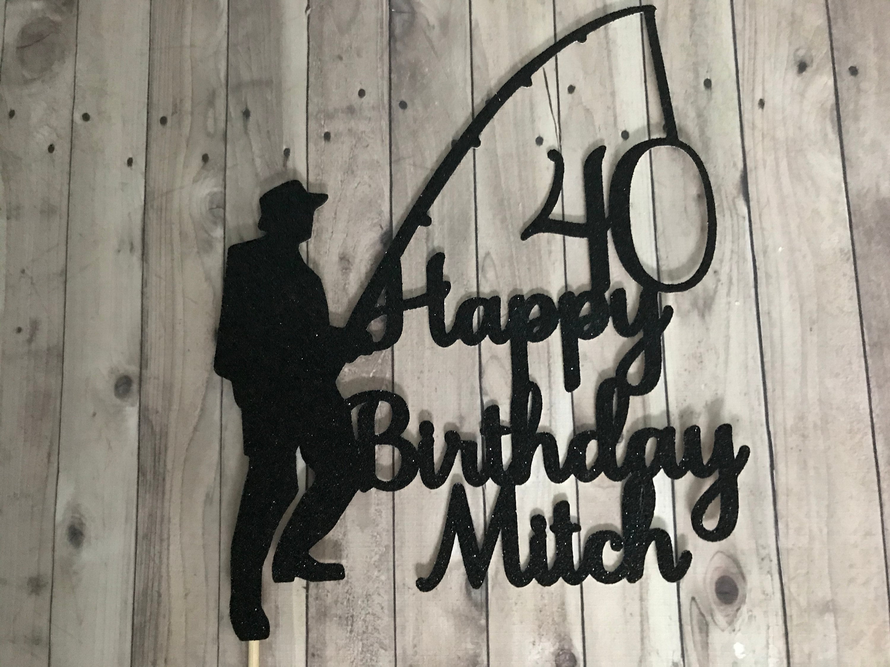 Fishing Cake Topper Fishing Theme Party Fisherman Cake | Etsy Australia