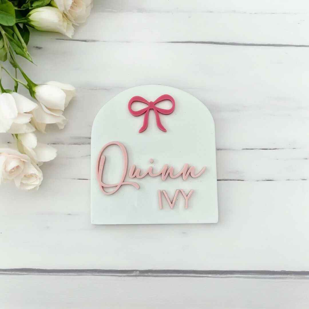 New Baby Announcement, Baby Name Plaque, Baby Name Sign, Acrylic Birth ...