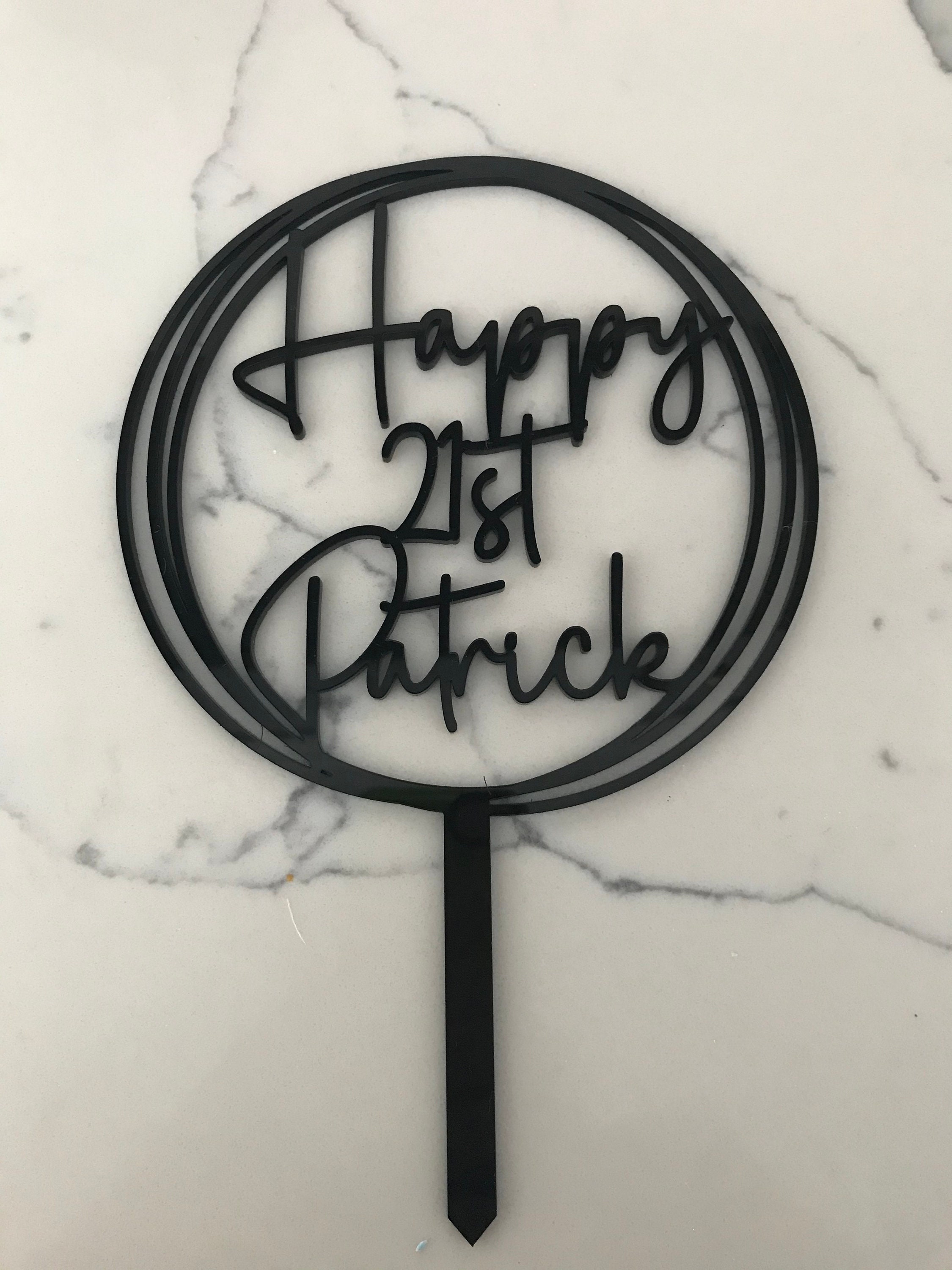 Circle Cake Topper Round Cake Topper Wreath Cake Topper 50 - Etsy Australia