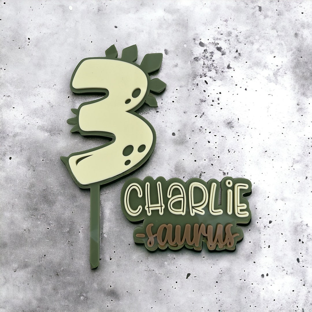 Dinosaur Cake Topper, T-rex Cake Topper, Dinosaur Theme Party, Boys ...
