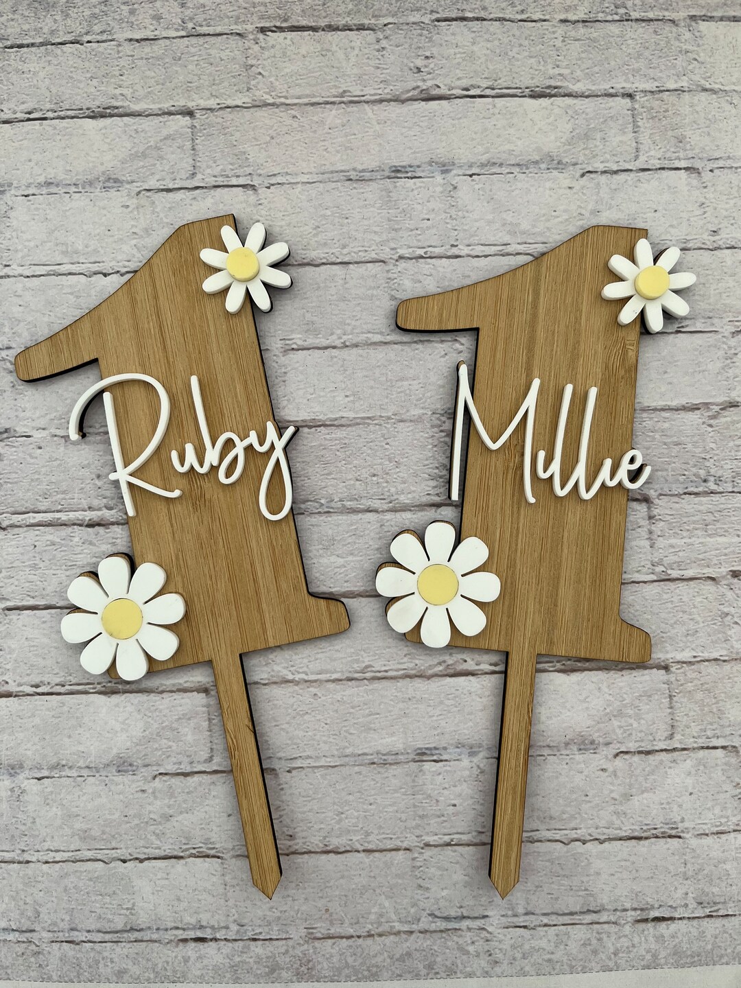 Daisy One Cake Topper, 1st Birthday Cake Topper, Daisy Theme, Flower ...