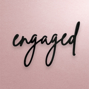 Engaged Cake Charm, Acrylic Cake Plaque, Engagement Cake Topper ...