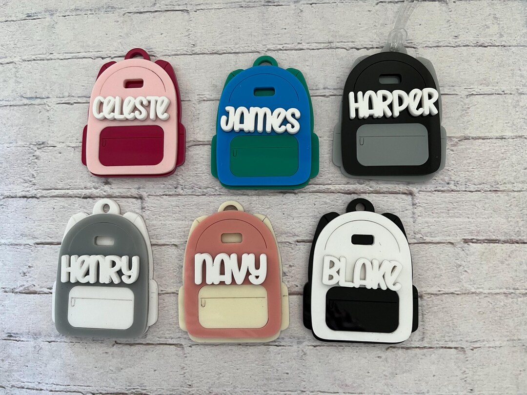 Personalized Backpack Name Tags for Kids – Custom Acrylic Bag Tag for ...