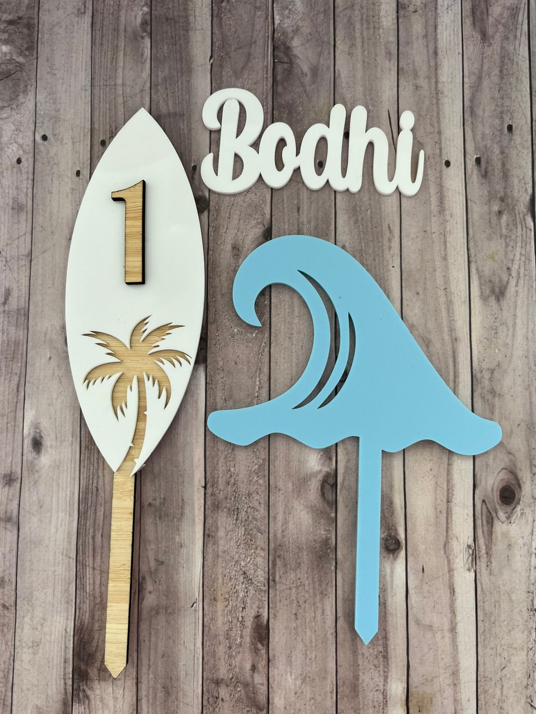 Surfboard Cake Topper Surf Theme Party Surfer Cake Topper - Etsy