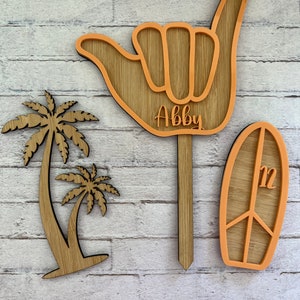Shaka Cake Topper, Surf Theme Party, Surfer Cake Topper, Teenage Cake ...