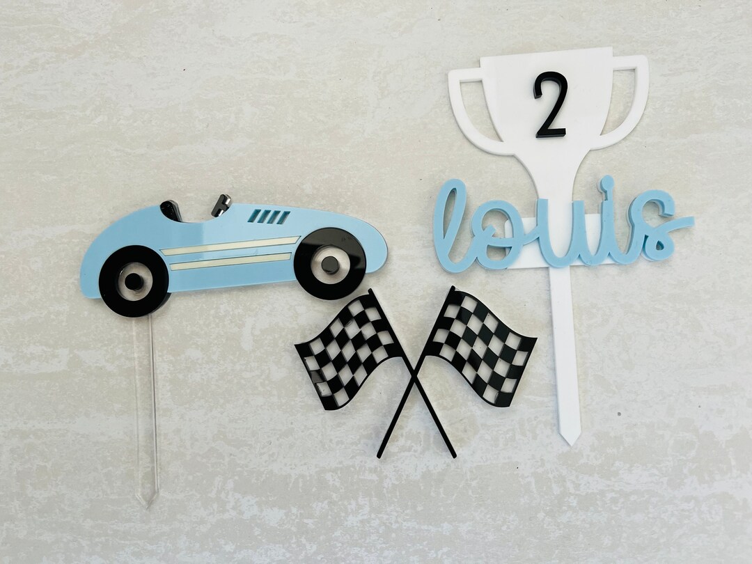 Car Cake Topper, Car Theme Party, Vintage Car, Retro Cake Topper, Boys ...