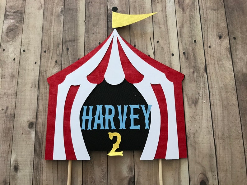 Circus Cake Topper Circus Tent Cake Topper Boys Cake Topper | Etsy ...