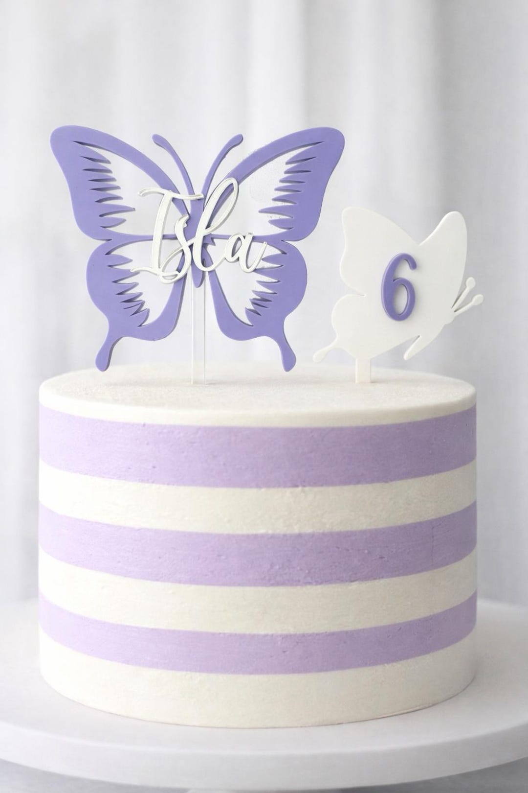 Personalised Acrylic Butterfly Cake Topper Set, Butterfly Theme, - Etsy