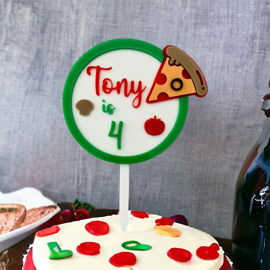 Pizza Cake Topper, Teenage Birthday, Pizza Party, Pizza Lover, 40th ...