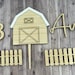 Barn Cake Topper, Farm Yard Theme Topper, 1st Birthday, Wooden Farmyard ...