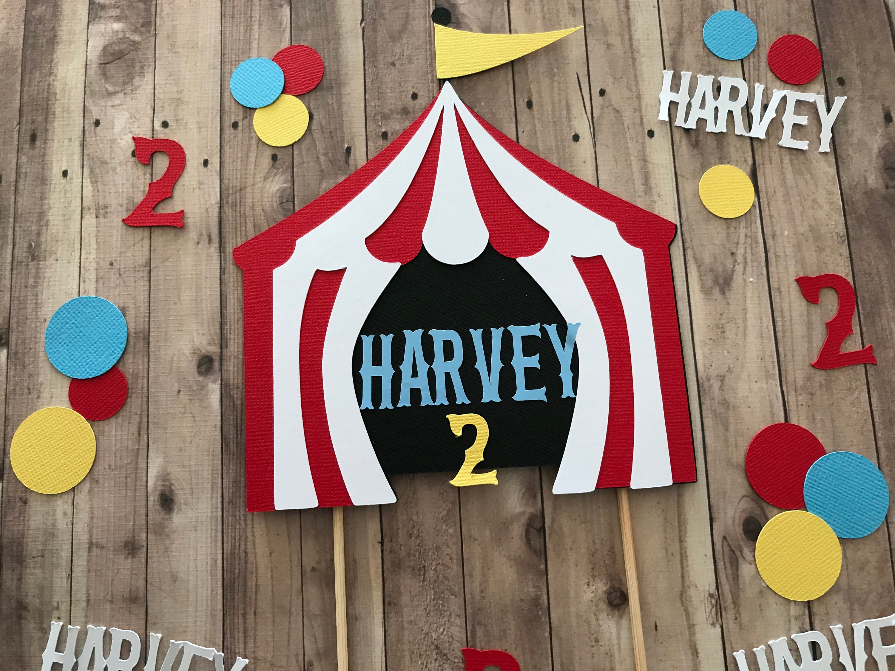 Circus Cake Topper Circus Tent Cake Topper Boys Cake Topper | Etsy ...