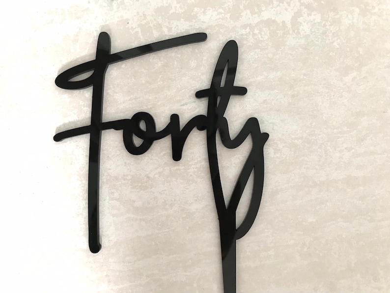 Acrylic Age Cake Topper, Modern Birthday Party Decoration - Etsy