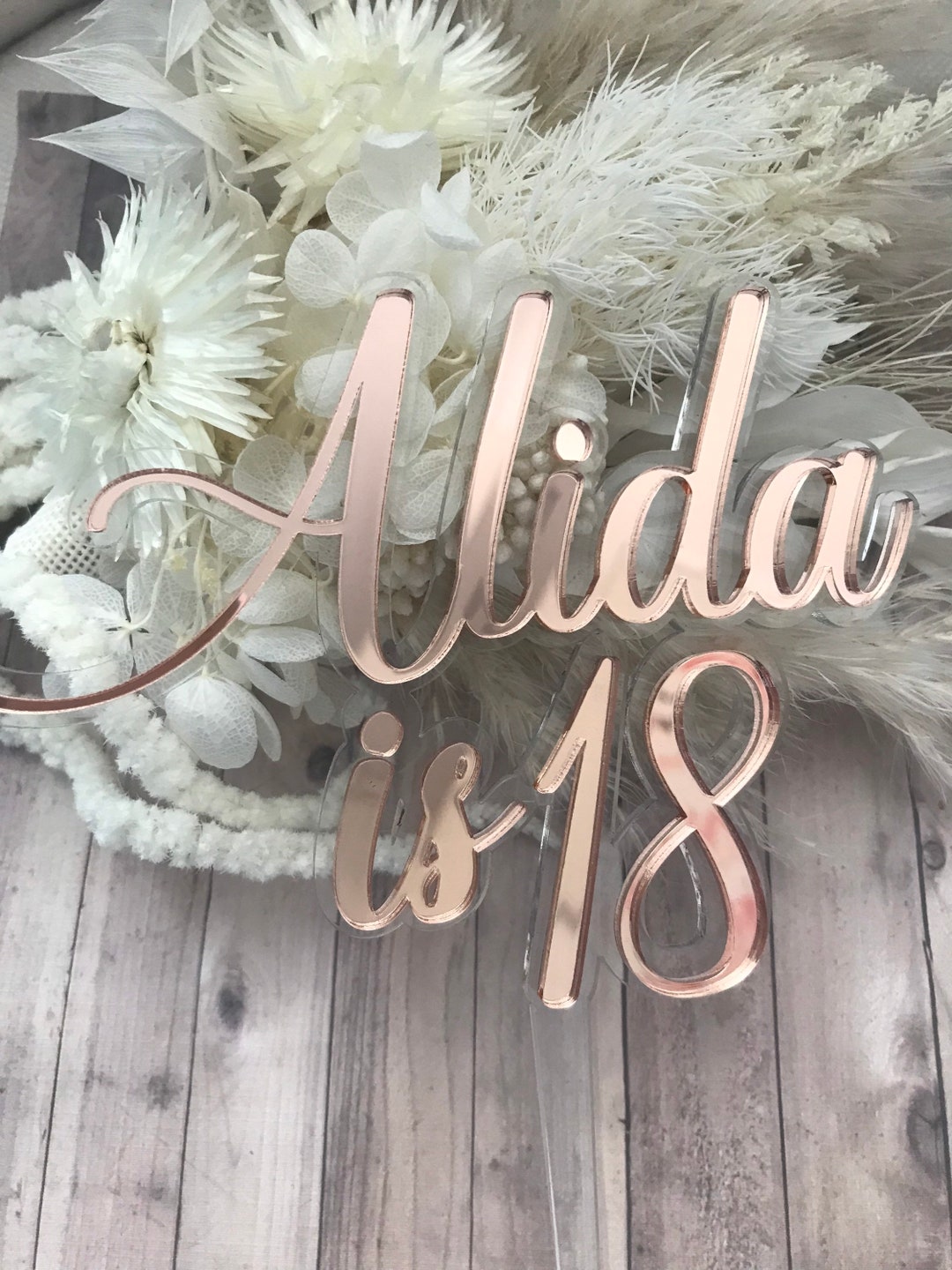 18th Cake Topper, 18th Birthday Cake Topper, Personalised Cake Topper ...