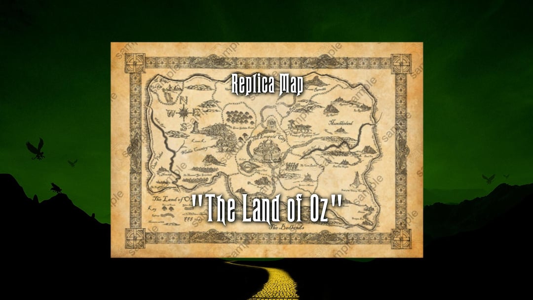 Wall Scroll Map of Land of Oz - Wicked - Etsy