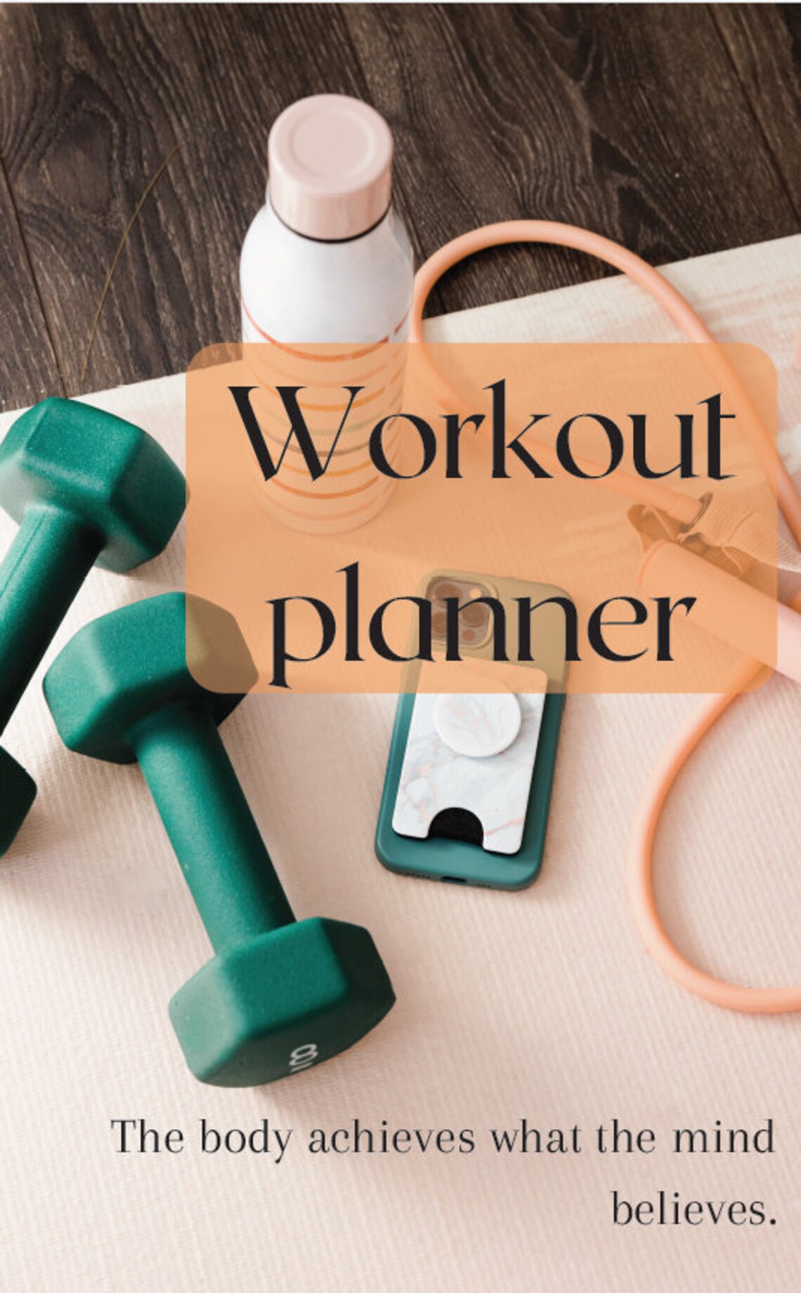 Printable Workout Planner, Check Your Progress and Data, Set Year Goals ...