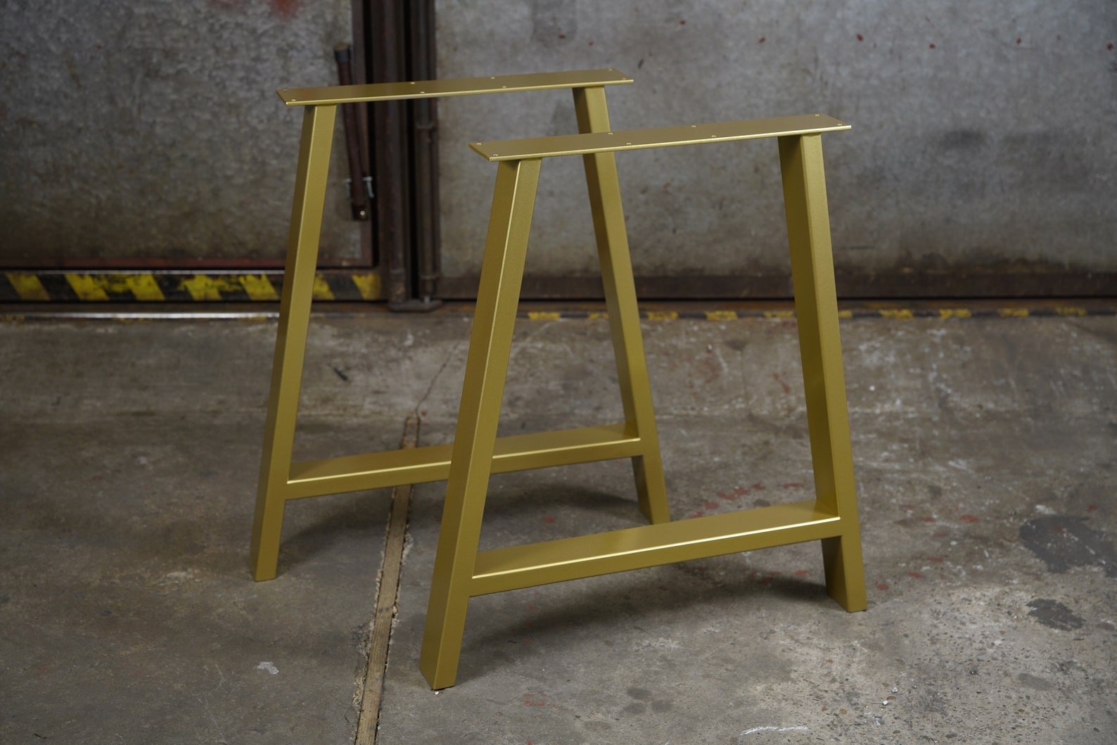 Dining Table Legs. A Shape Industrial Steel Metal Dining Table Legs ...
