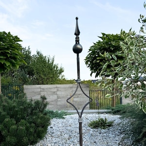 Metal Garden Stakes, Metal Flower Support, Forged Garden Stakes ...