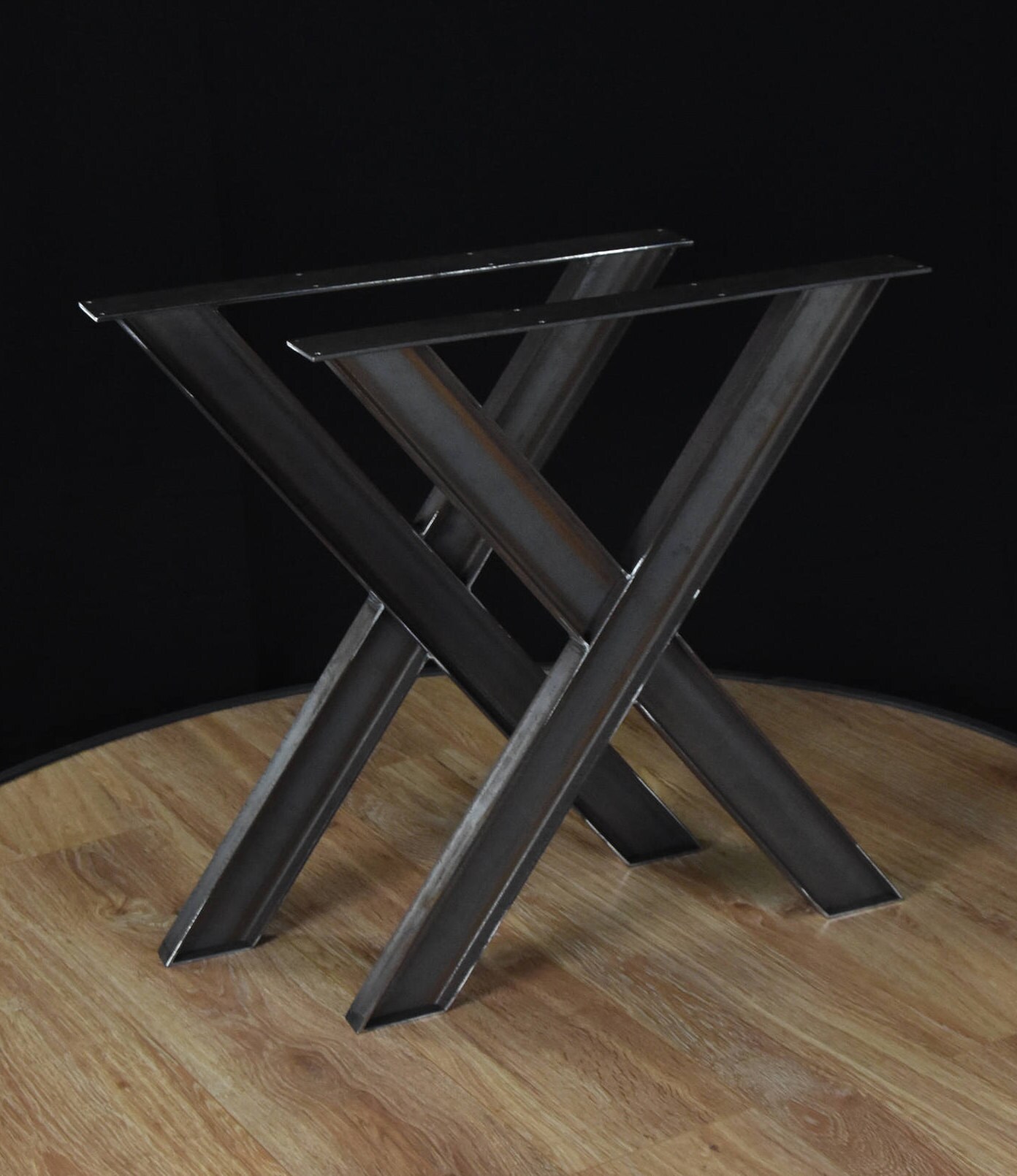 Industrial I-beam Steel Table Legs, Metal X-shaped Desk Legs, Coffee ...