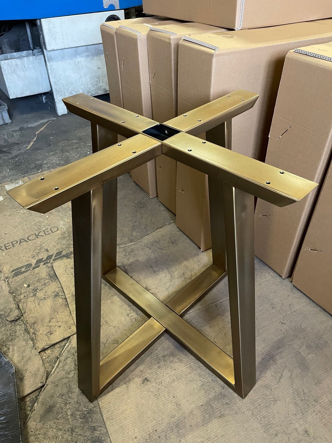 Dining Table Leg for ROUND Table Top, Industrial Style Table Base ...