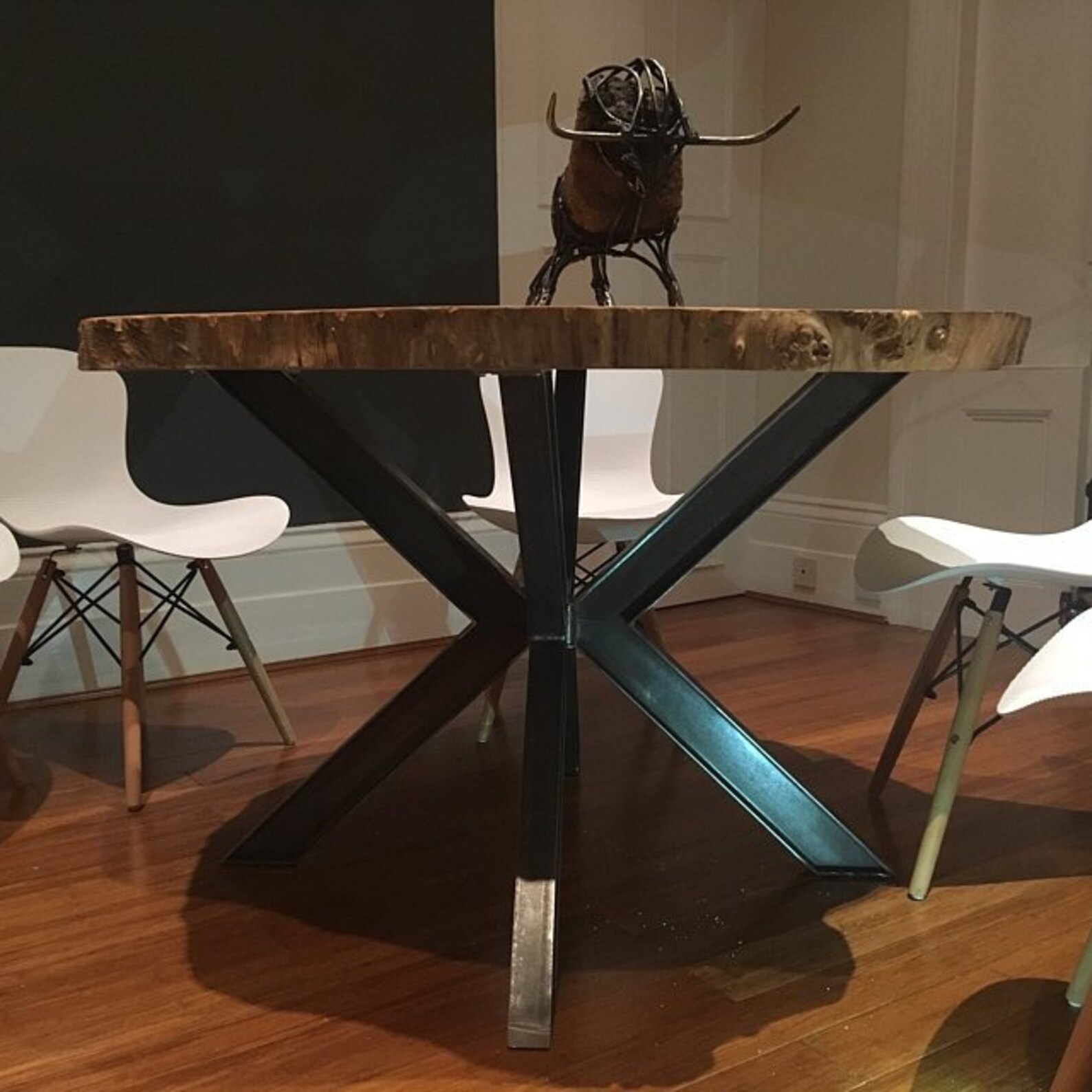 Modern Steel Dining Table Base, Spider Table Base for Round Wood ...