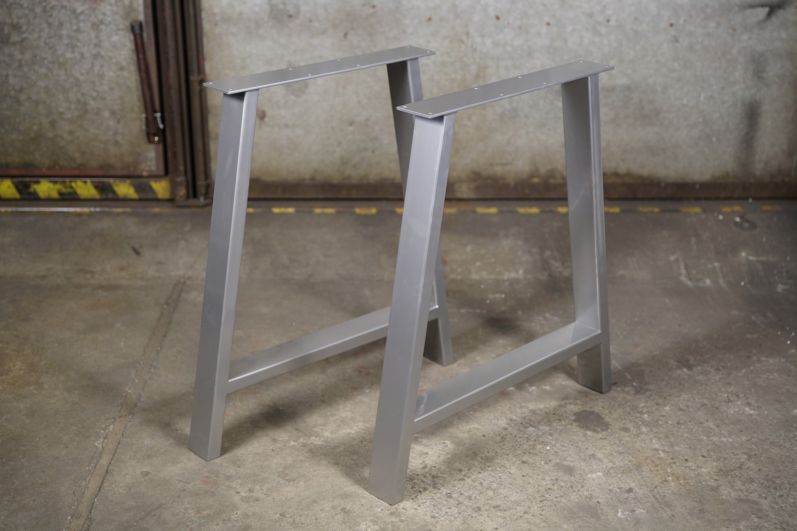 Dining Table Legs. A Shape Industrial Steel Metal Dining Table Legs ...