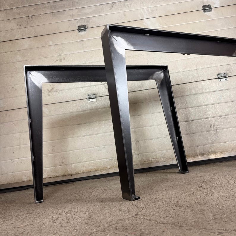 Industrial I-beam Steel Table Legs, Tapered Legs Perfect for Wood Top ...
