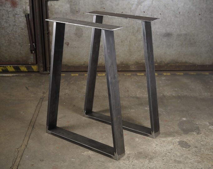 Metal Table Legs Trapezoid Steel Table Legs Kitchen Table | Etsy
