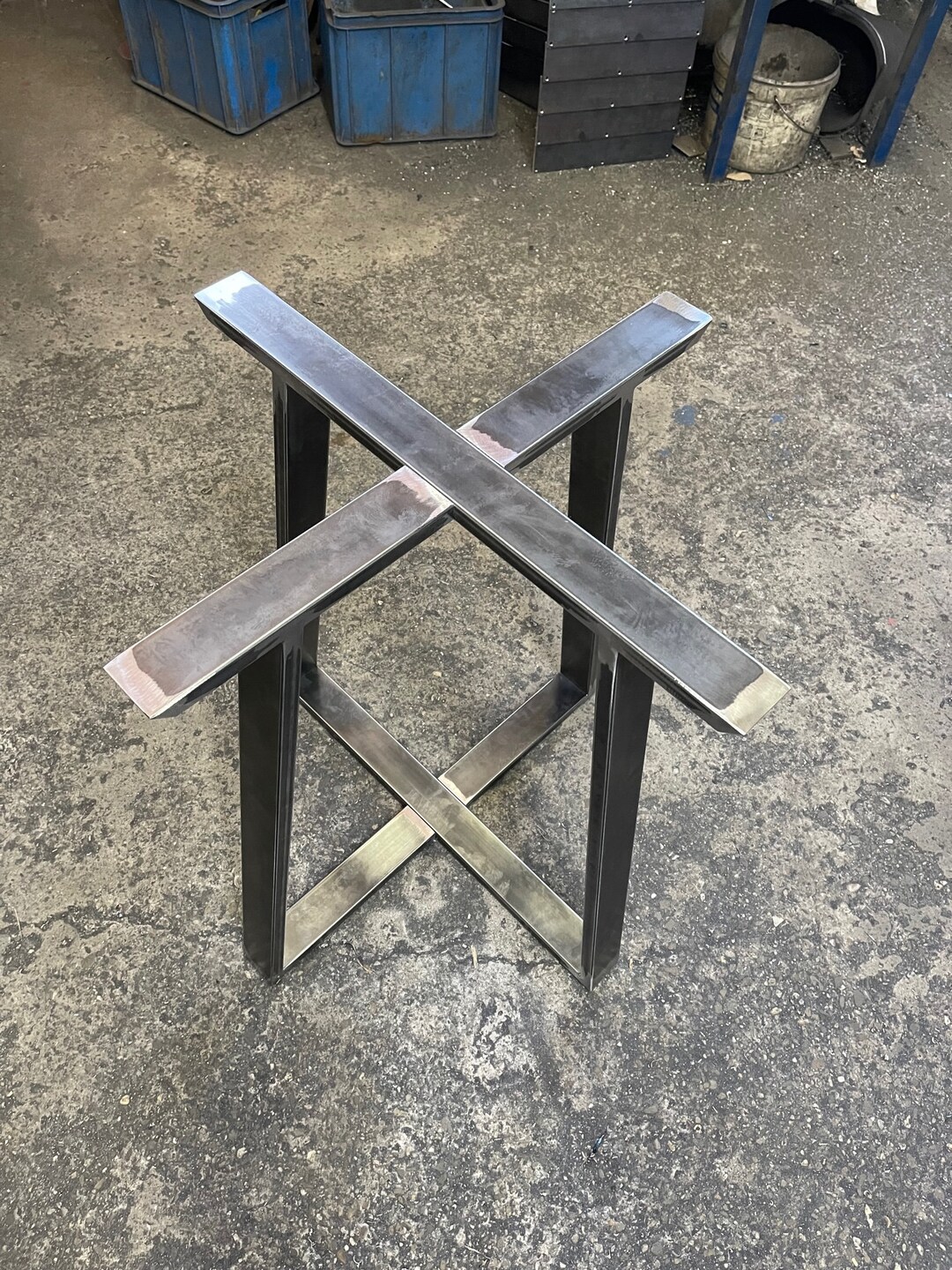 Modern Style Table Base, Dining Table Leg for Round Wood Top, Handmade ...