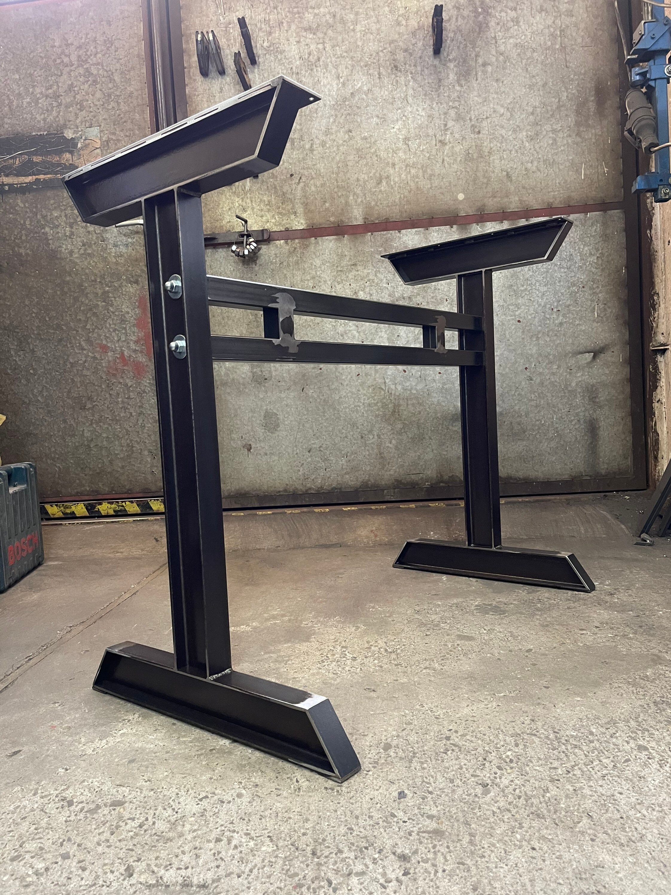 Modern Desk Legs Metal Table Legs set of 2 Pcs DIY Steel - Etsy