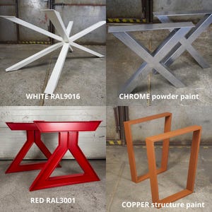 Modern Kitchen Table Legs, Steel Dining Table Legs, Trapezoid Copper ...
