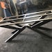 Industrial Table Legs, Steel Dining Table Frame, Iron Base, Industrial ...
