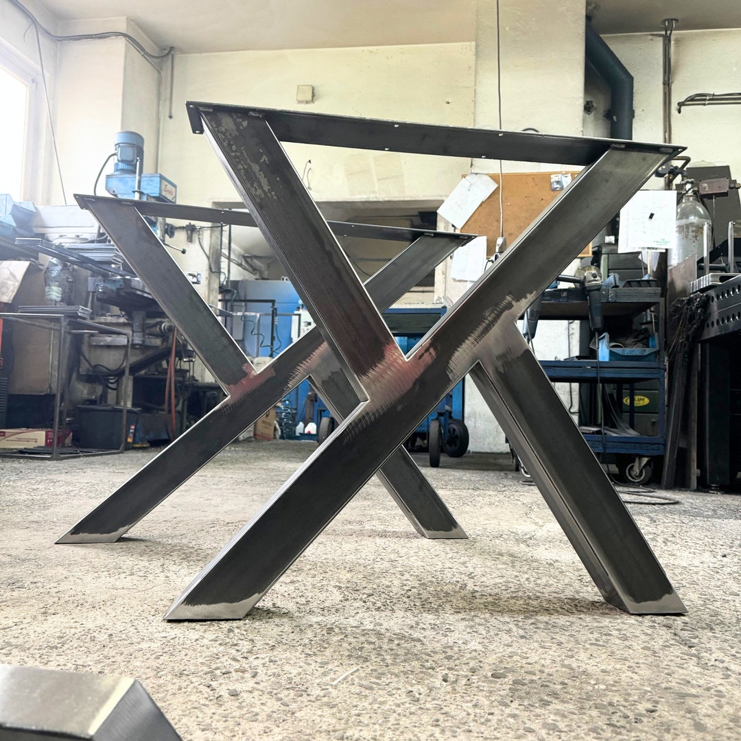 X-shaped Desk Legs, Metal Table Legs, Steel Furniture Legs, Dining ...