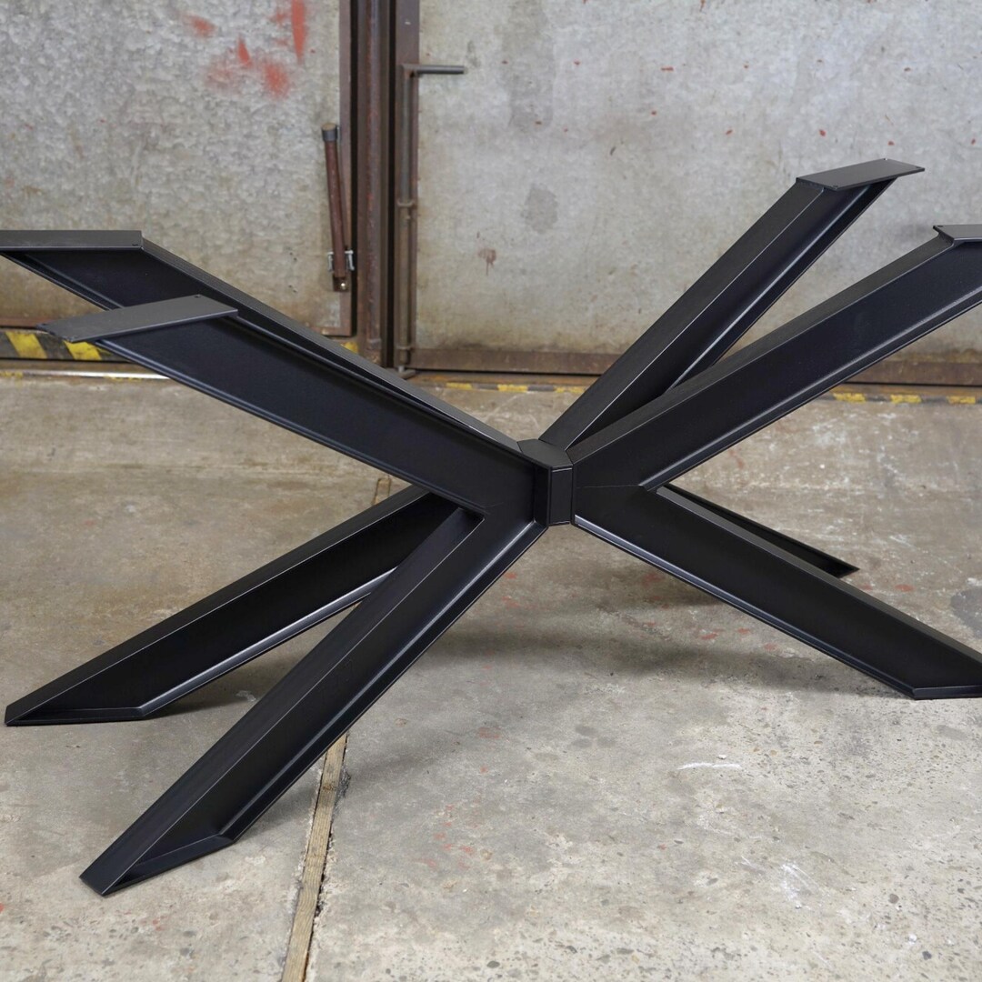 Industrial I-BEAM Steel Table Base, Steel Dining Table Frame, Handmade ...