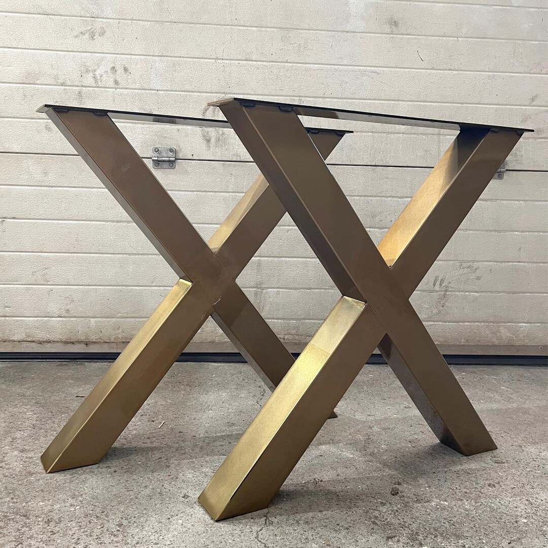 Gold Dining Table Legs, Heavy Duty Steel Table Legs (set of 2 Legs ...