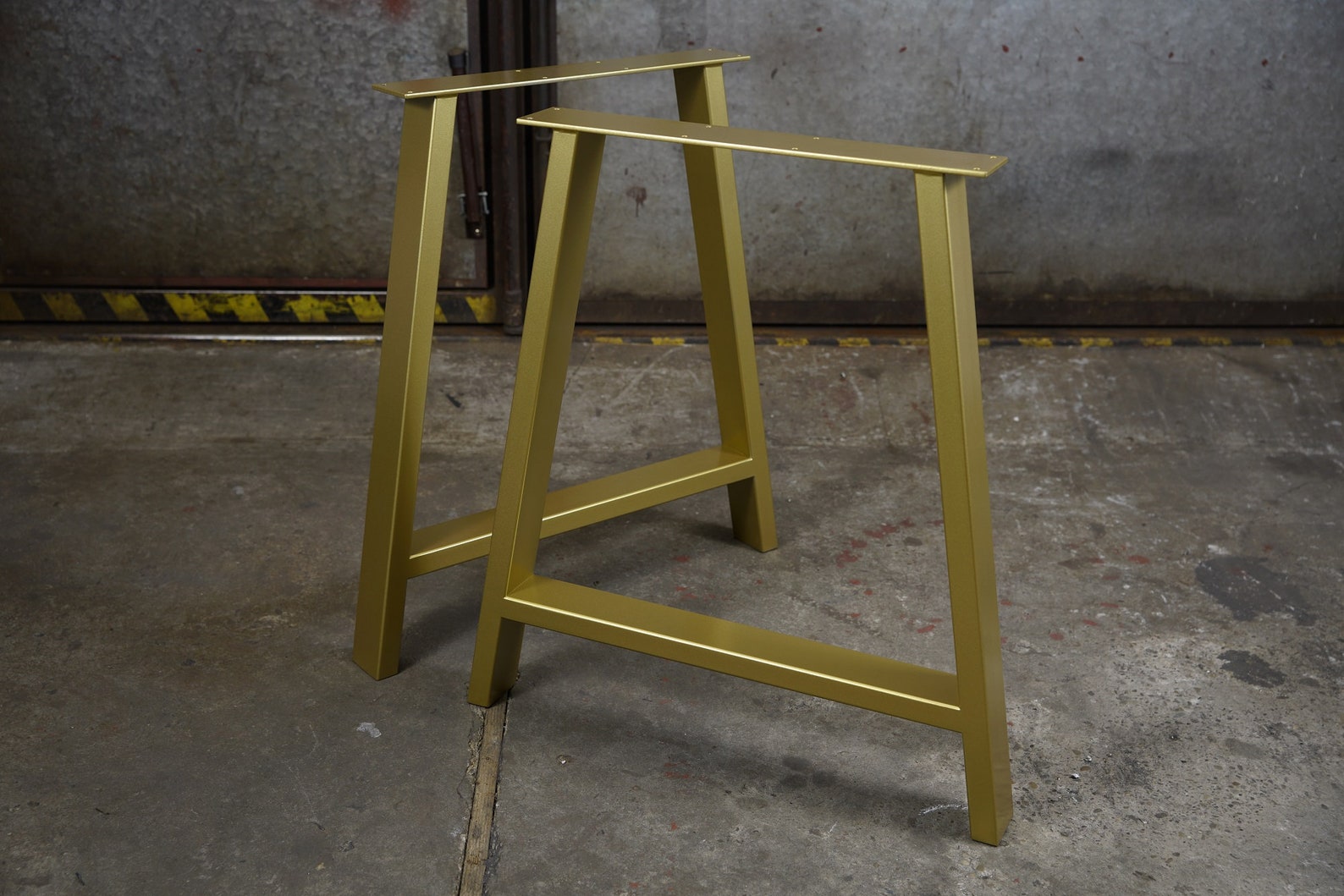 Dining Table Legs. A Shape Industrial Steel Metal Dining Table Legs ...