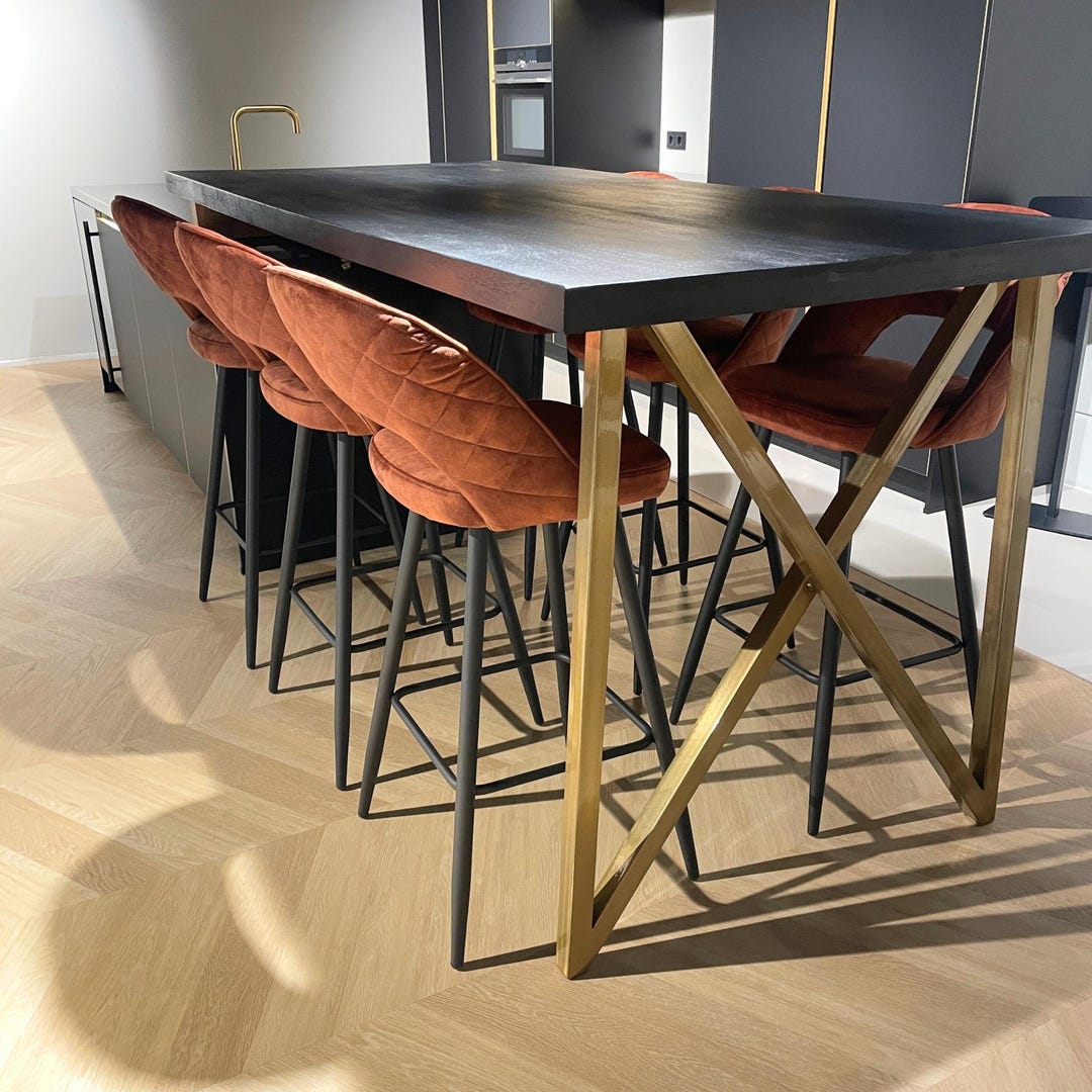 Unique M-shaped Steel Legs, Dining Table Legs, Steel Kitchen Island ...