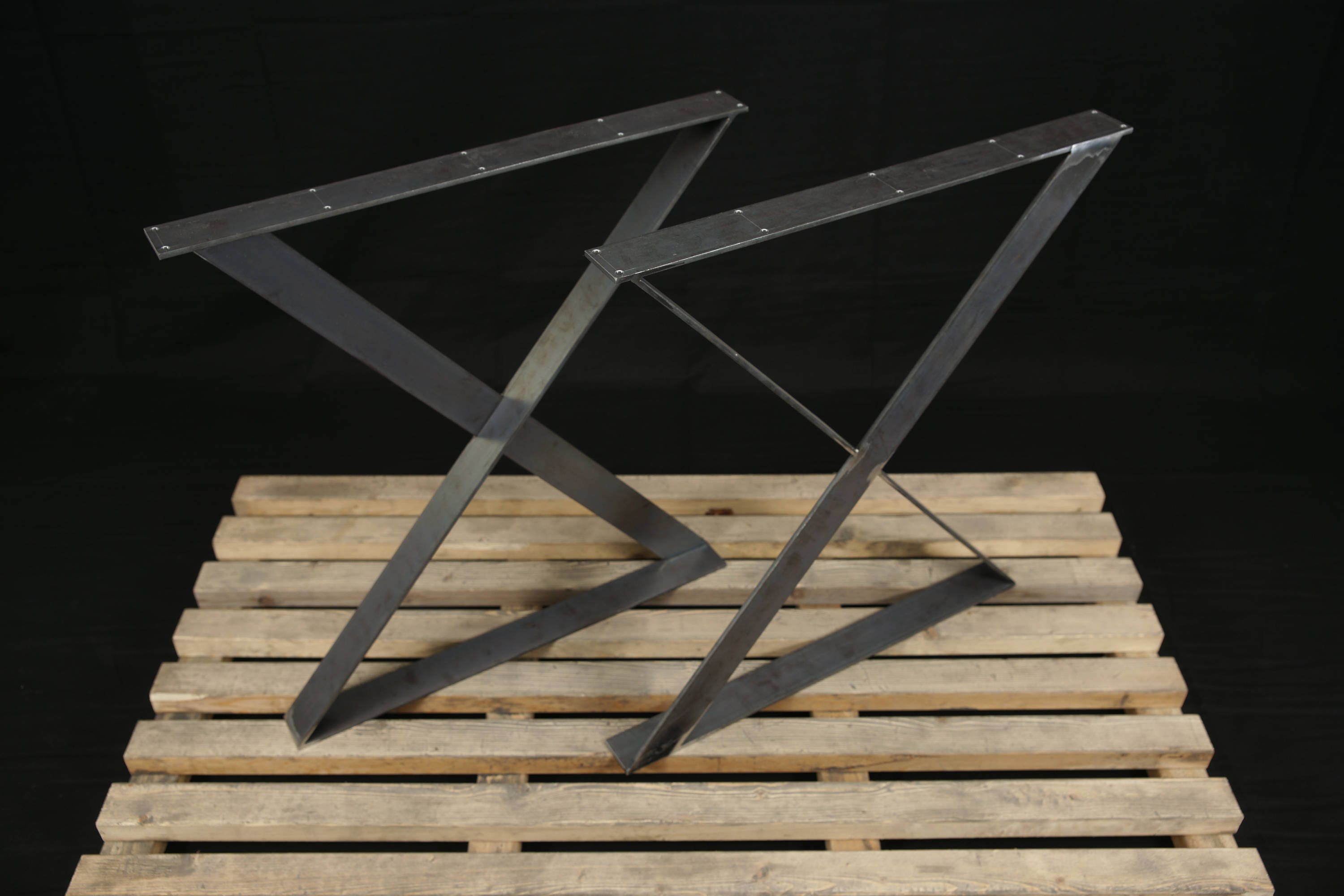 Steel Table Legs X Style Legs Flat Steel Legs Dining Table - Etsy