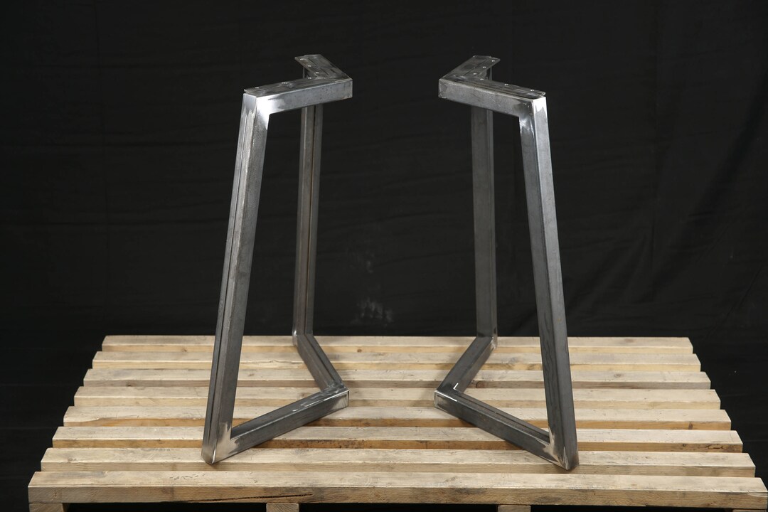 Metal Table Legs, Metal Legs, Powder Coated SET of 2 - Etsy