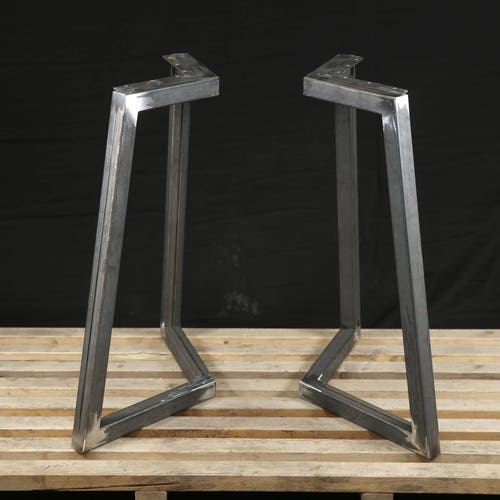 Tapered angle Iron Legsindustrial Tableloft | Etsy