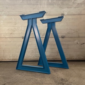 Industrial Metal Table Legs, Trapezoid Desk Legs, Handmade Steel ...