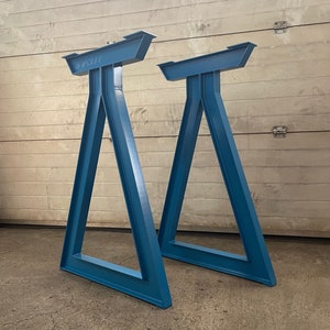 Industrial Metal Table Legs, Trapezoid Desk Legs, Handmade Steel ...