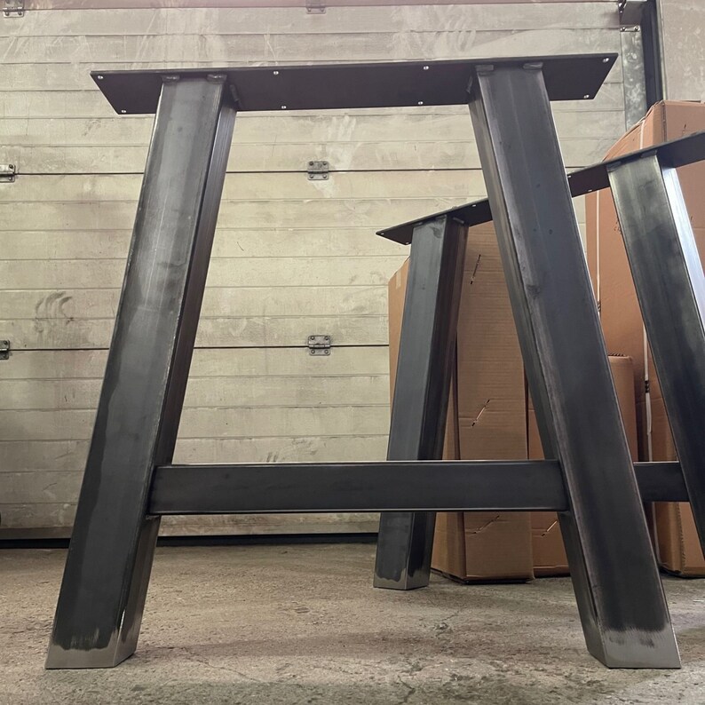 Metal Dining Table Legs Heavy Duty Steel Legs, Industrial Table With ...