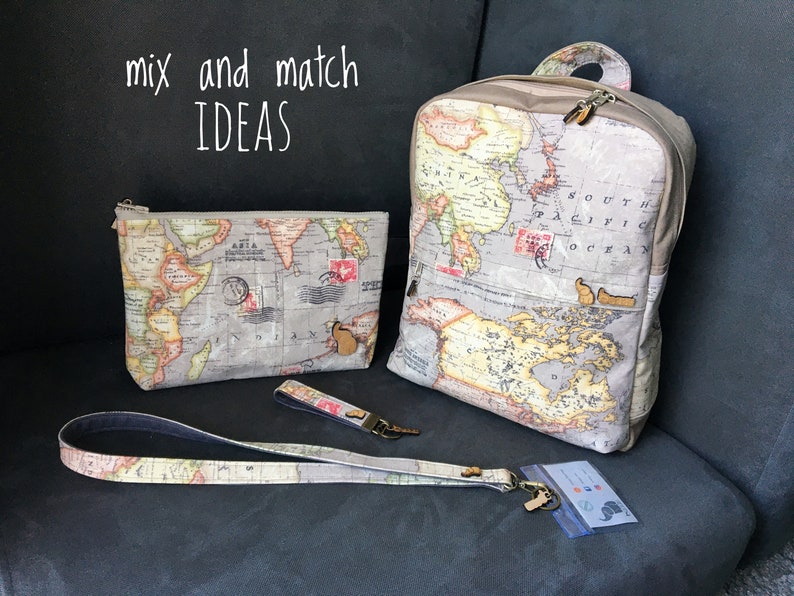 World Map With Countries. World Map Backpack. Earth Map Print - Etsy UK