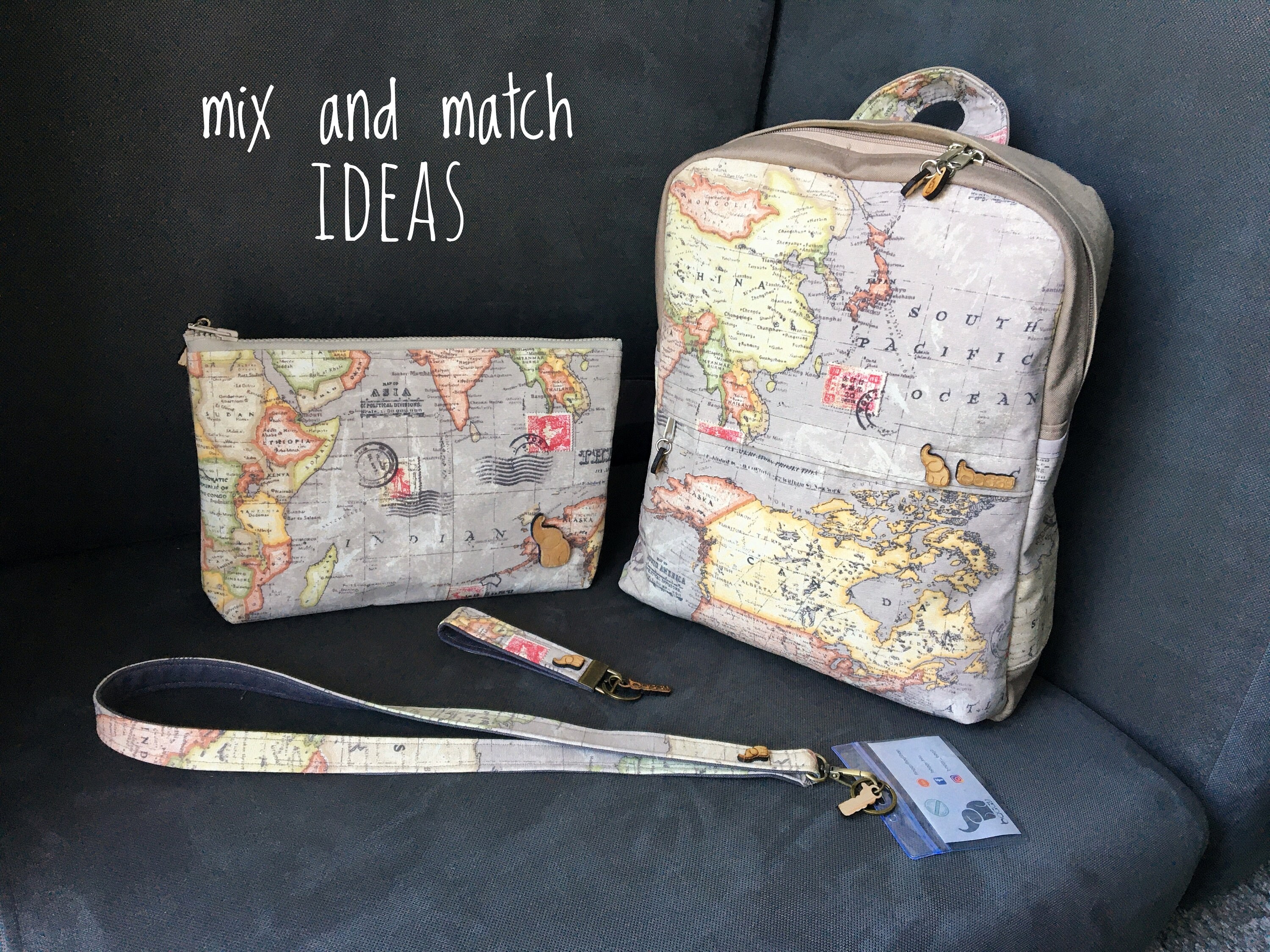 World Map With Countries. World Map Backpack. Earth Map Print Bag ...