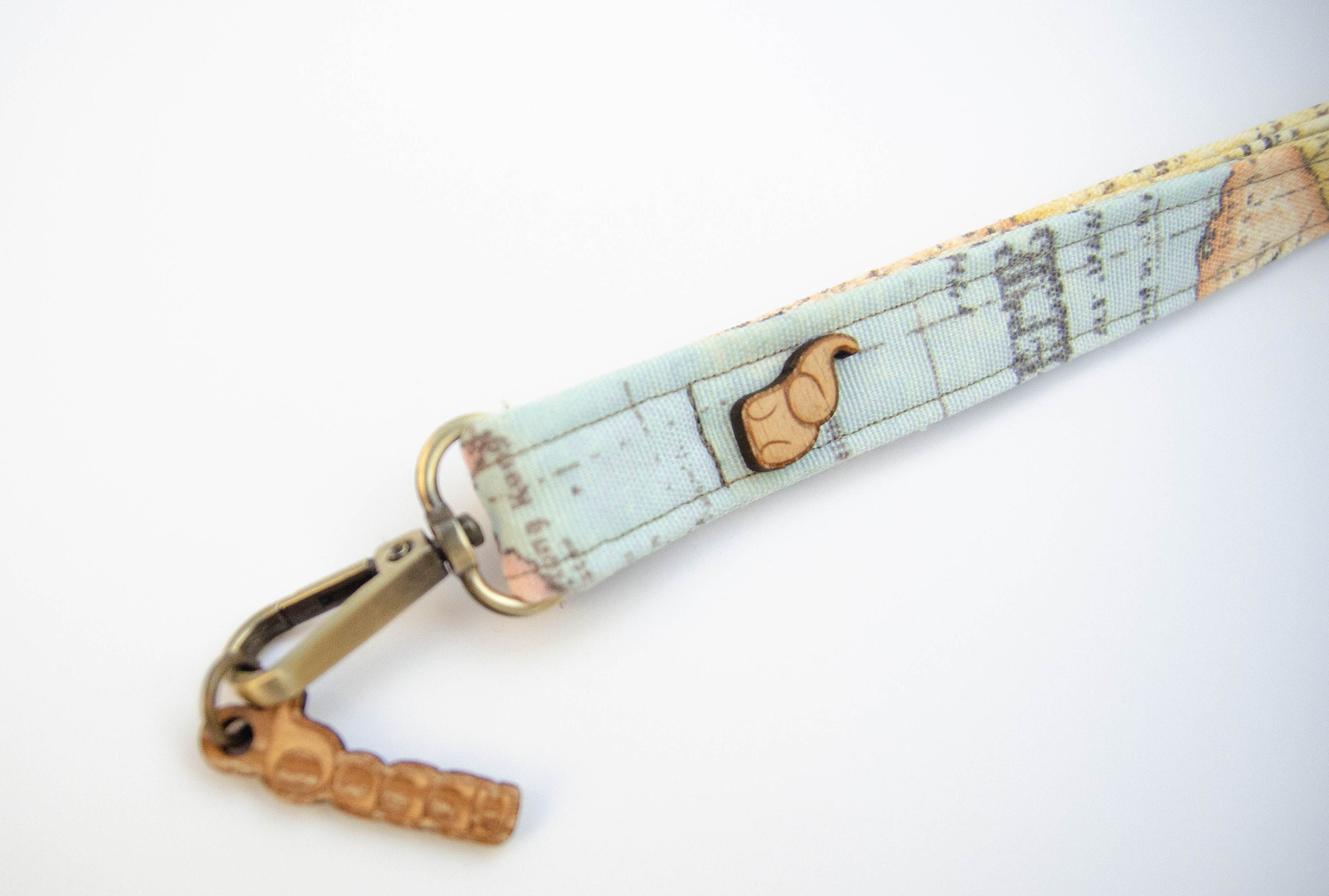 Travel Theme World Map Lanyard . Teachers ID Holder or Badge Holder ...