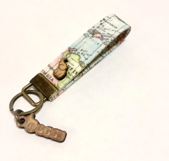 Map Keychain. World Map Key Chain. Map Key Fob. Travel Agent - Etsy
